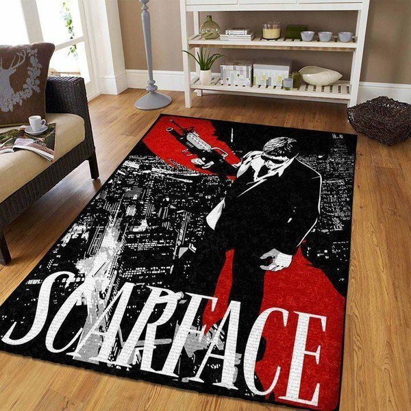 Scarface Area Rug Tony Montana / Movie OFD 190911 - Themarketfarmer