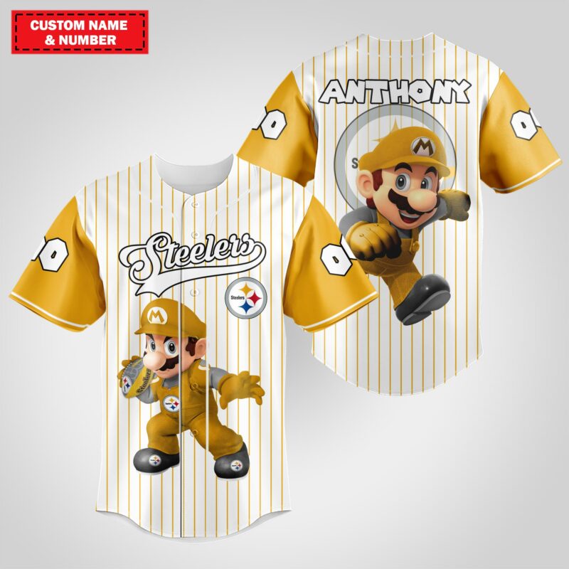 Pittsburgh Steelers Jersey Shirt Nfl Mario – Luigi – Bowser Custom Name ...