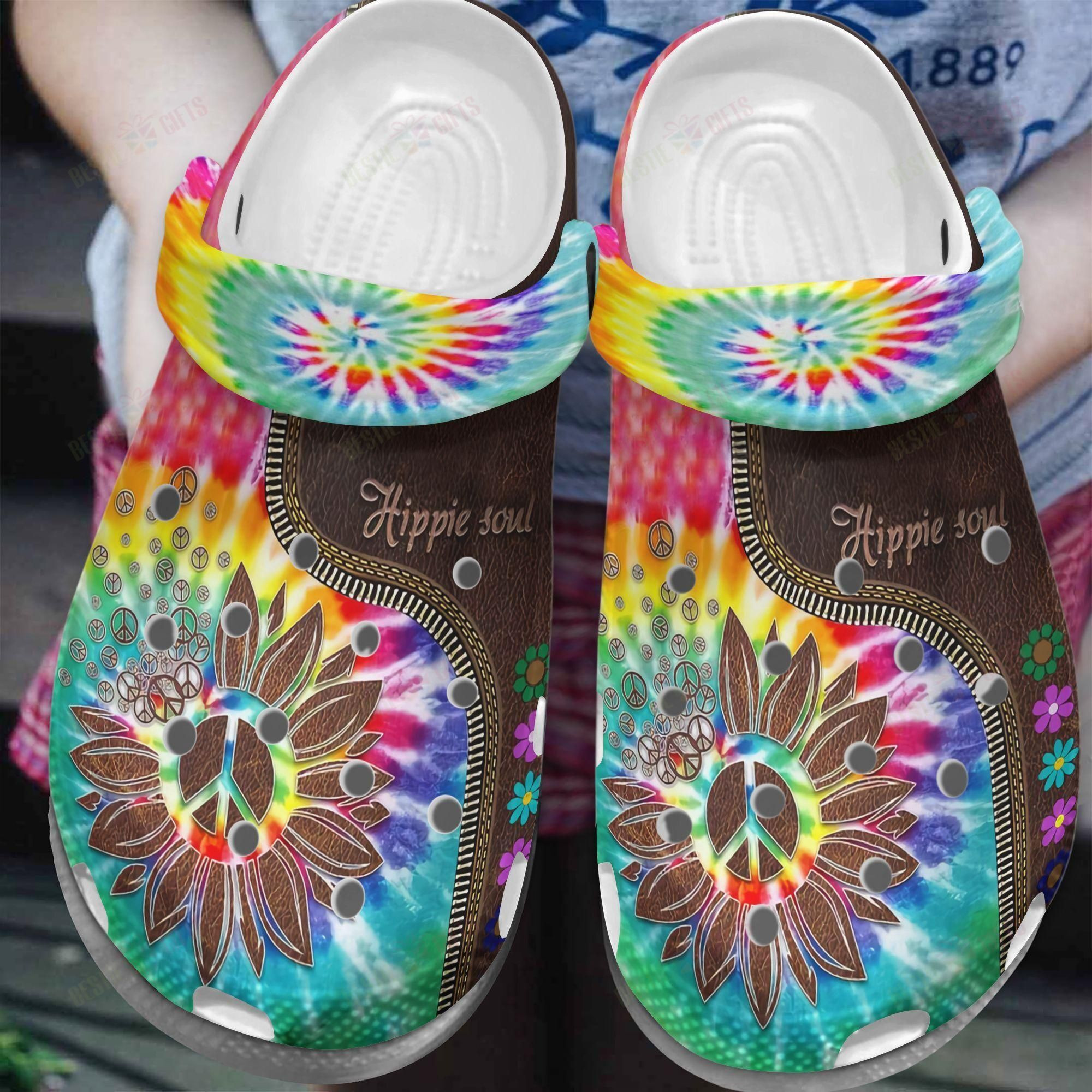 Hippie Crocs Classic Clog Hippie Soul V2 Shoes - Themarketfarmer