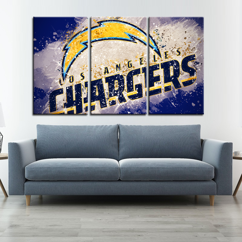 Los Angeles Chargers Paint Splash Wall Canvas – Donelanetop Store