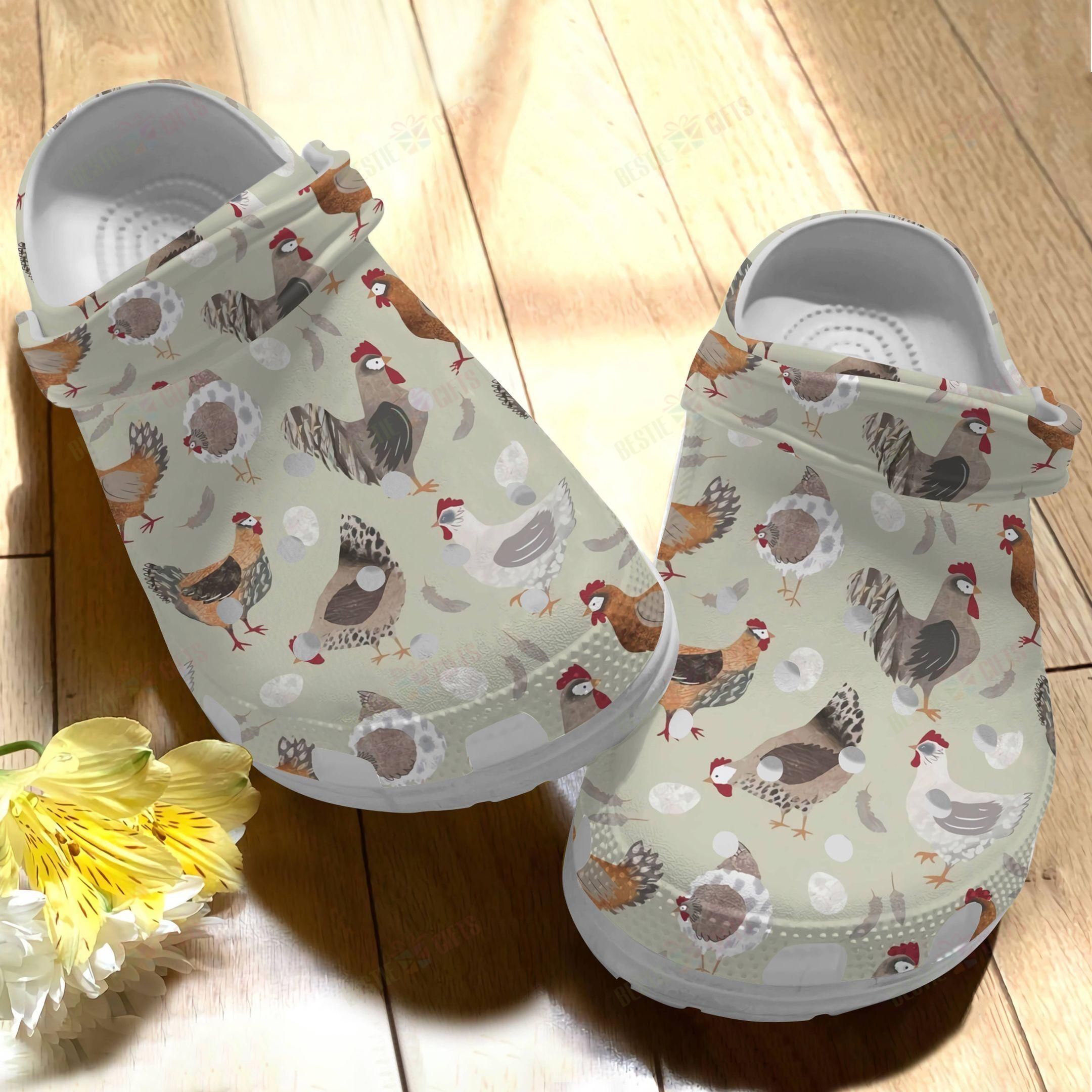Chicken Crocs Classic Clog Daily Life Shoes - Themarketfarmer