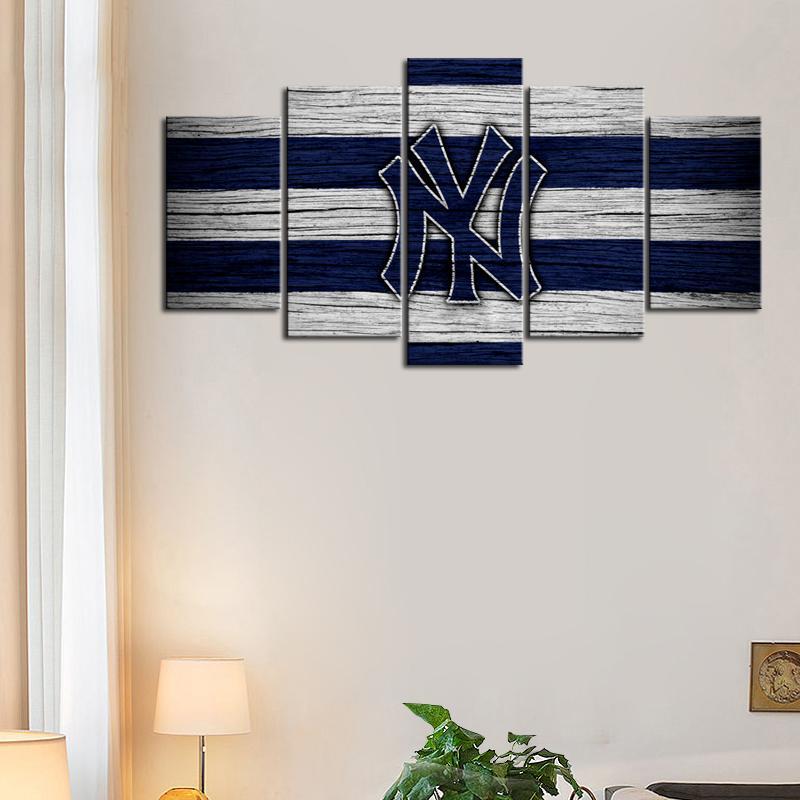 New York Yankees Wooden Look Canvas – Donelanetop Store