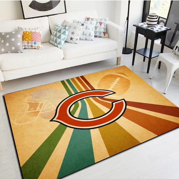Chicago Bears Logo Area Rug, Football Team Living Room Carpet, Sports ...