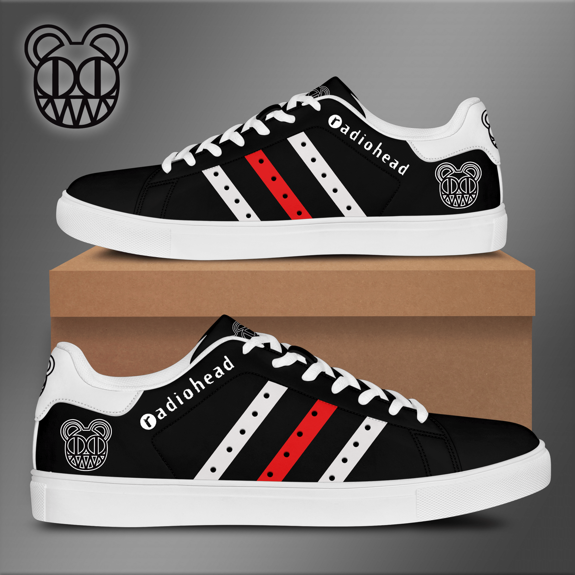 Radiohead Low Top Shoes V12 – Rock Band Merch
