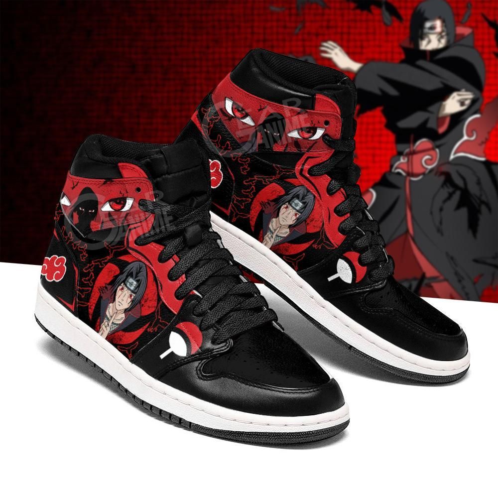 Itachi Jutsu Sneakers Akatsuki Naruto Anime Shoes - Alopeciaresearch