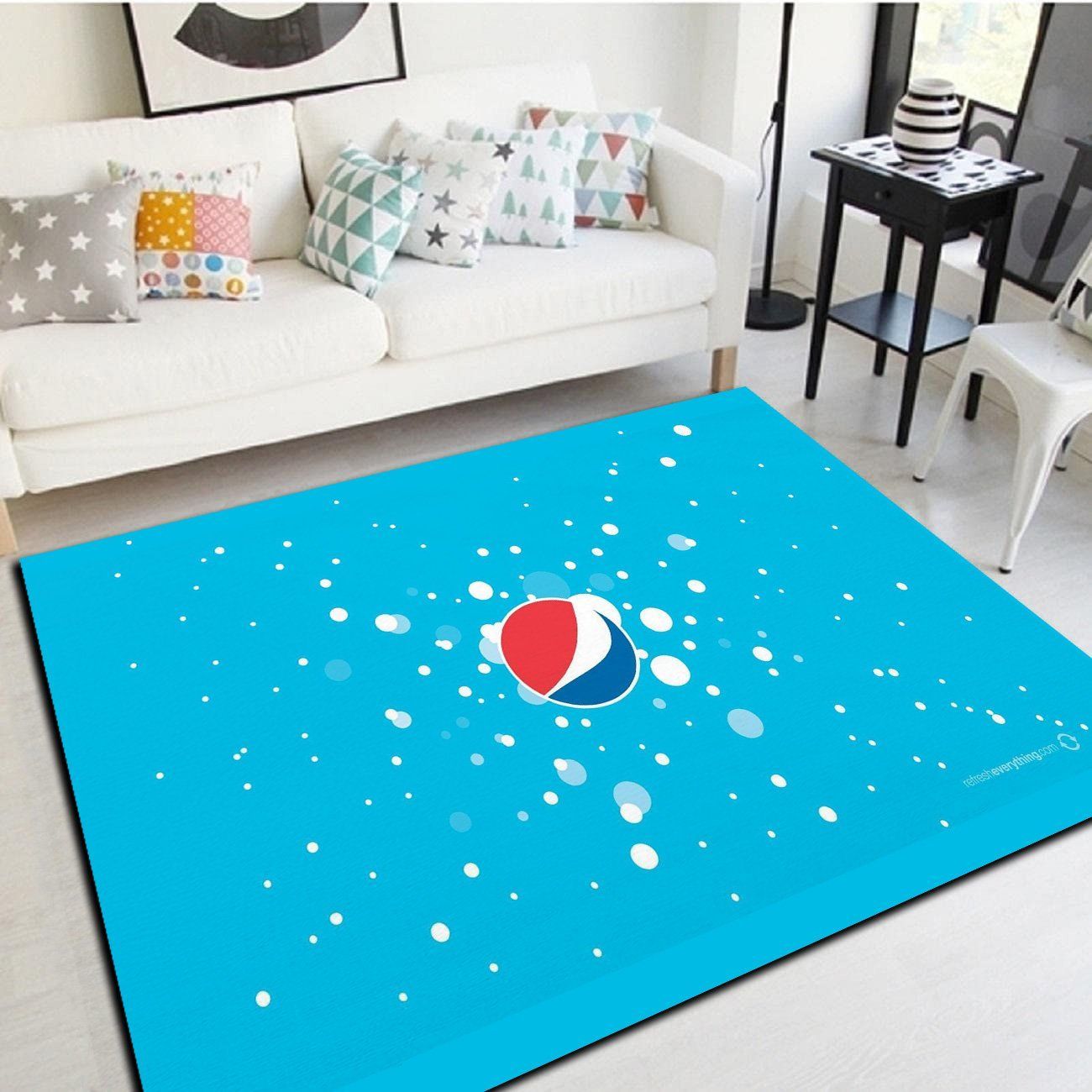Pepsi Logo Area Rug, Living Room Bedroom Carpet, Home Floor Decor ...