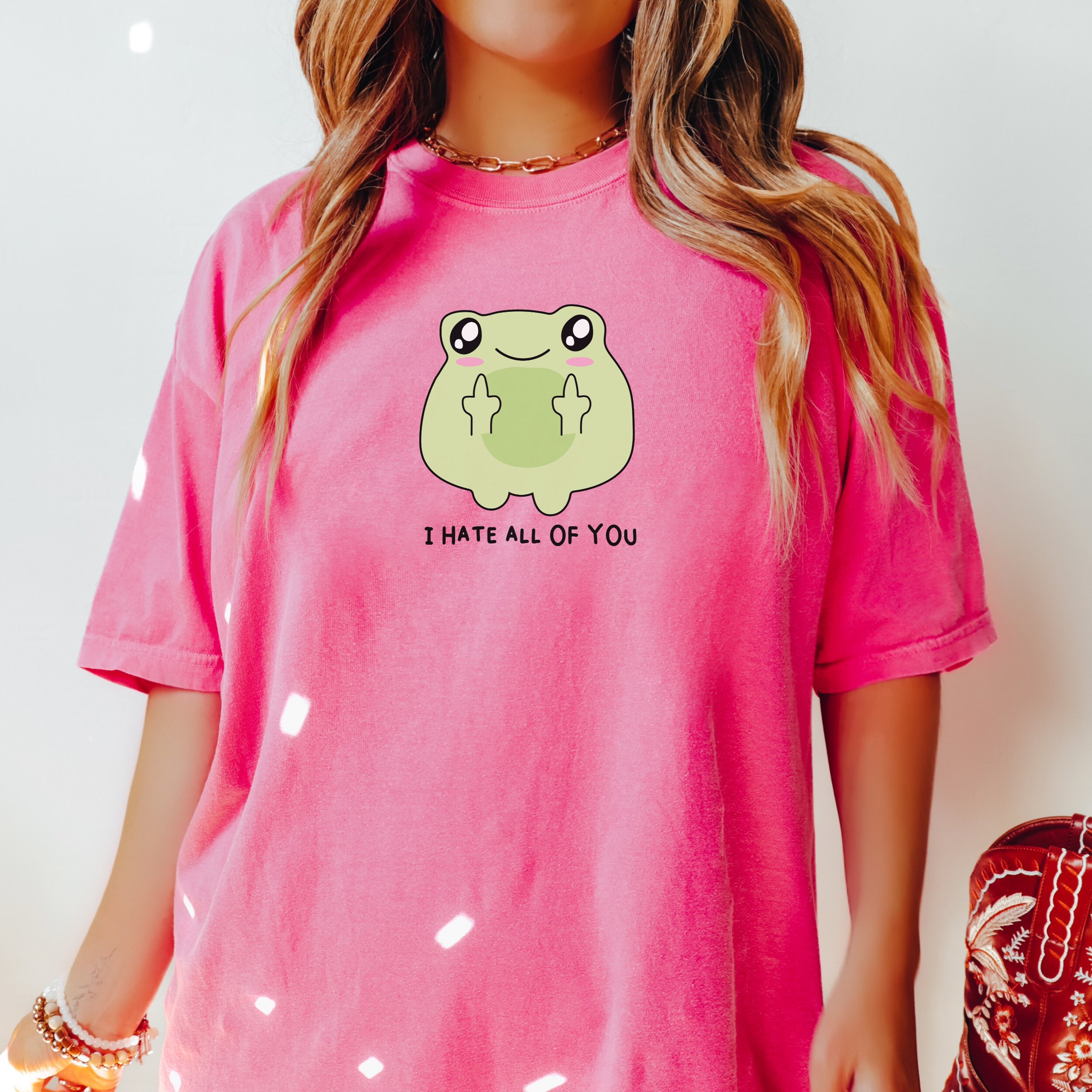 Comfort Colors® Kawaii Frog Shirt, Retro Frog Tshirt, Funny Froggy ...
