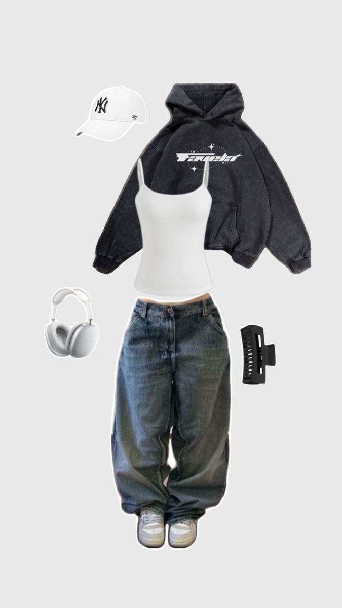 Yk2 Styles, My Style Of Outfit, Simple Hip Hop Outfits, Womens Clothing ...