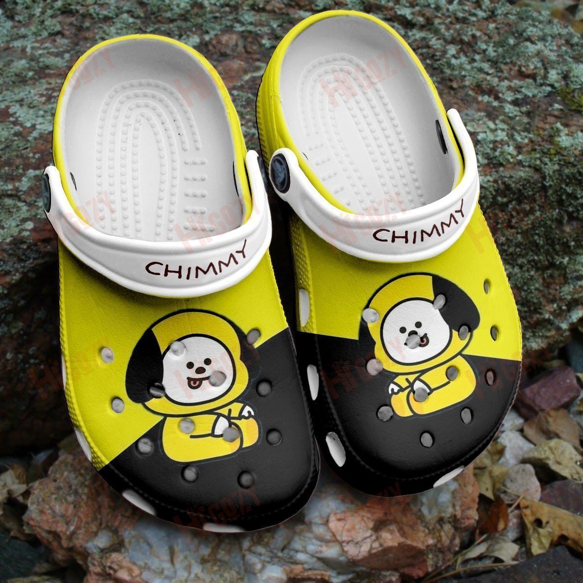 Bts Bt21 Crocs, Bts Chimmy Black Yellow Crocs, Crocs Idol Bts, Bts Army ...